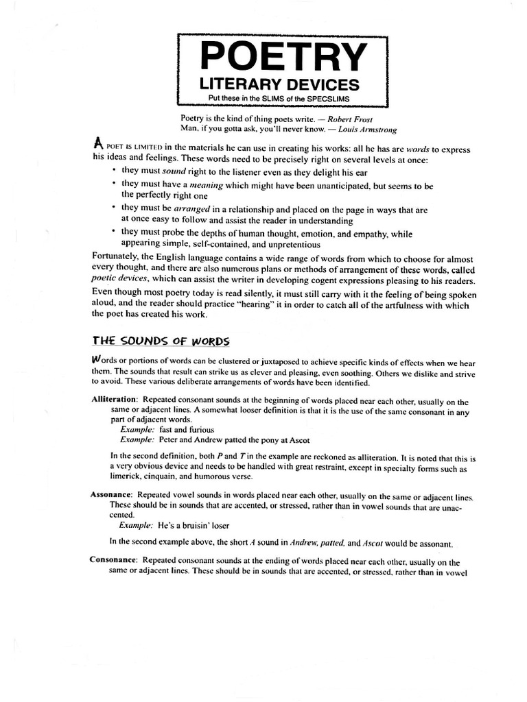 Literary Devices and Their Effect | PDF