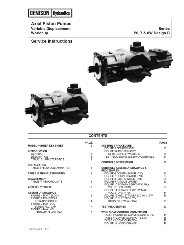 Axial Piston Pumps: Variable Displacement Worldcup Series P6, 7 & 8W ...