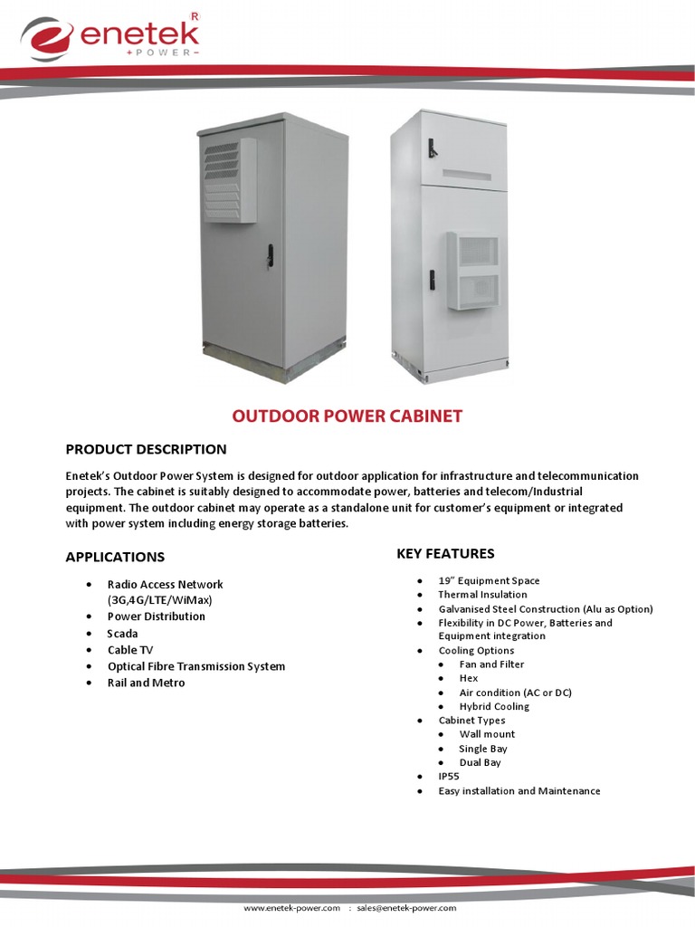Outdoor Cabinet R00 | PDF | 4 G | Electrical Engineering