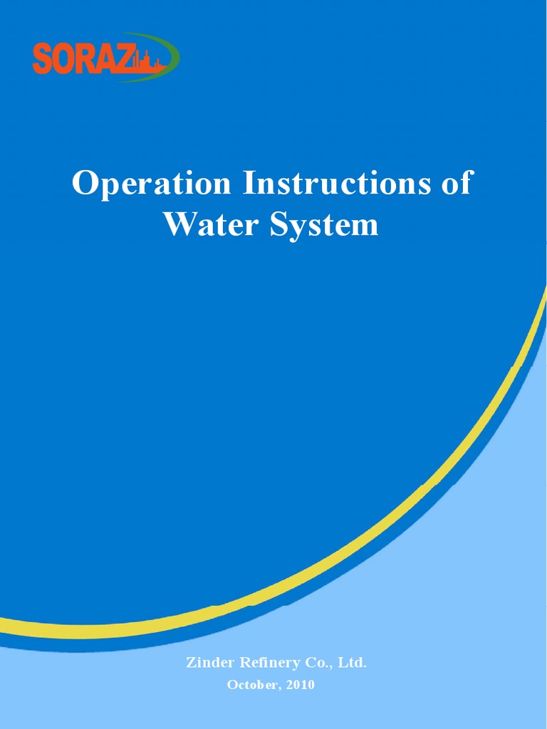 Water System Operation Manual | PDF | Water Purification | Water