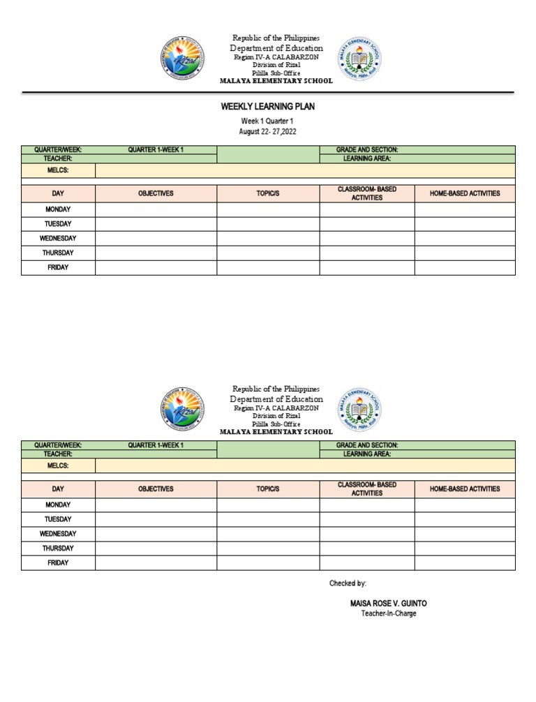 WLP SAMPLE TEMPLATE | PDF