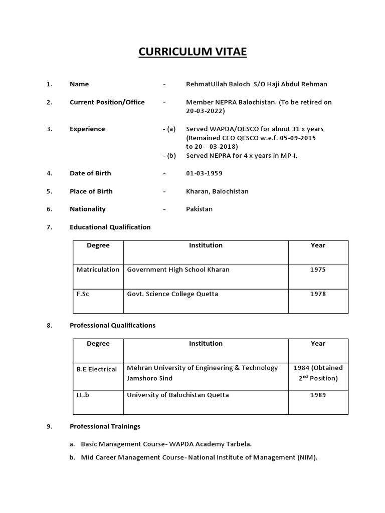 Curriculum Vitae: Name Current Position/Office | PDF