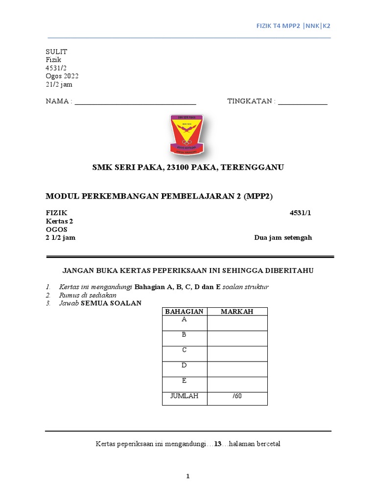 MPP 2 K2 2022 (Skema) | PDF