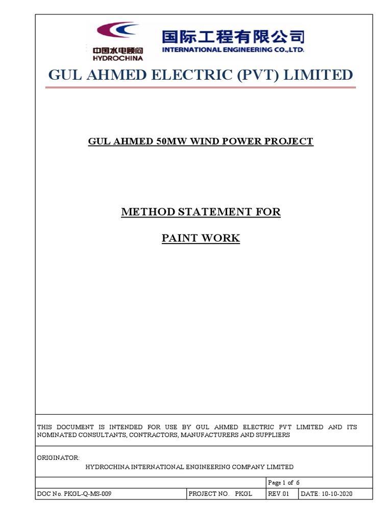 09 - Method Statement For Paint Work | PDF | Paint | Personal ...