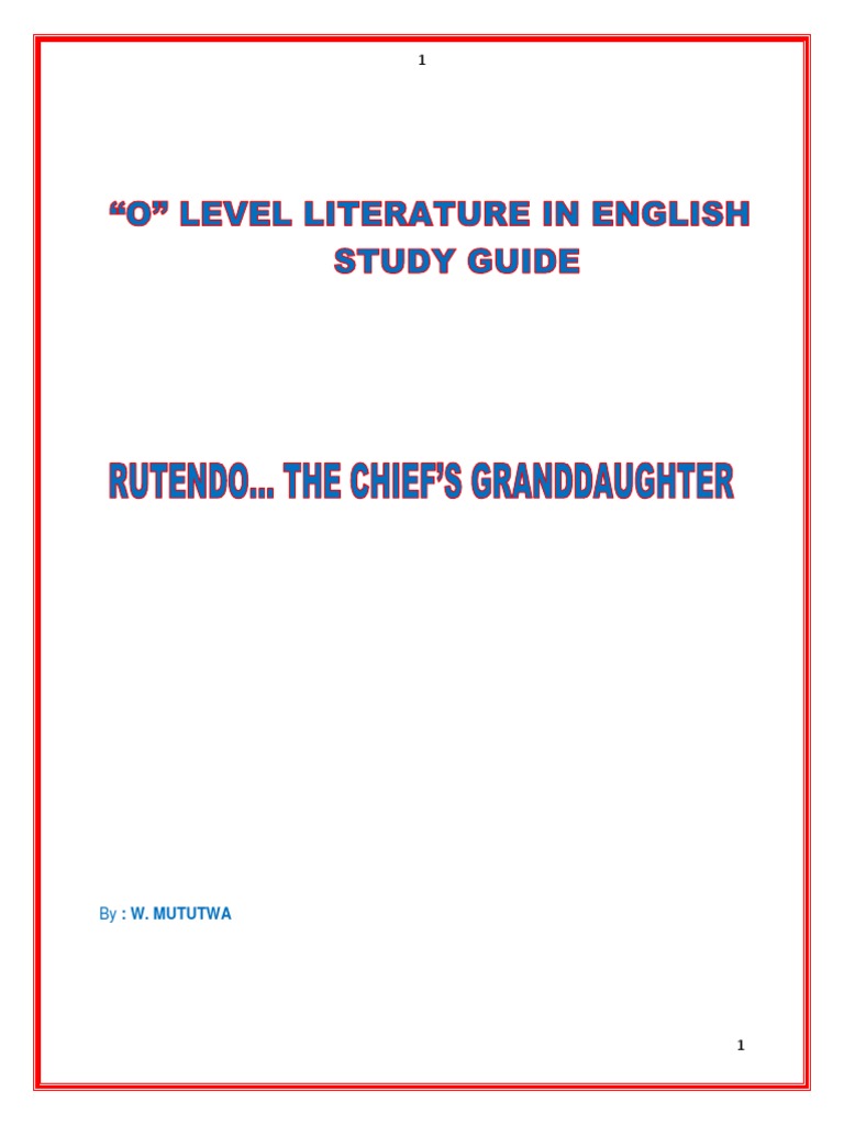 Rutendo The Chiefs Granddaughter | PDF | Patriarchy | Love