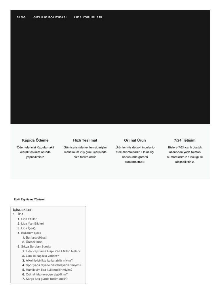 Lida Zayıflama Hapı | PDF