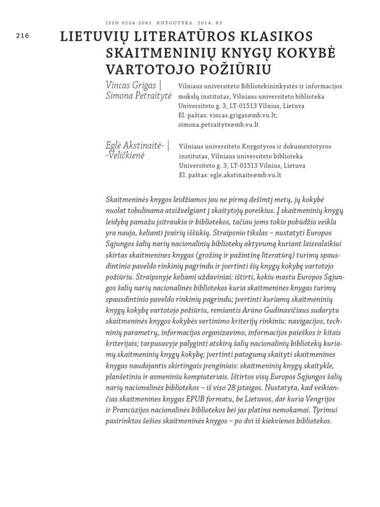 Lietuviu - Literaturos - Klasikos - Skaitmeniniu - Knygu - K 1 | PDF
