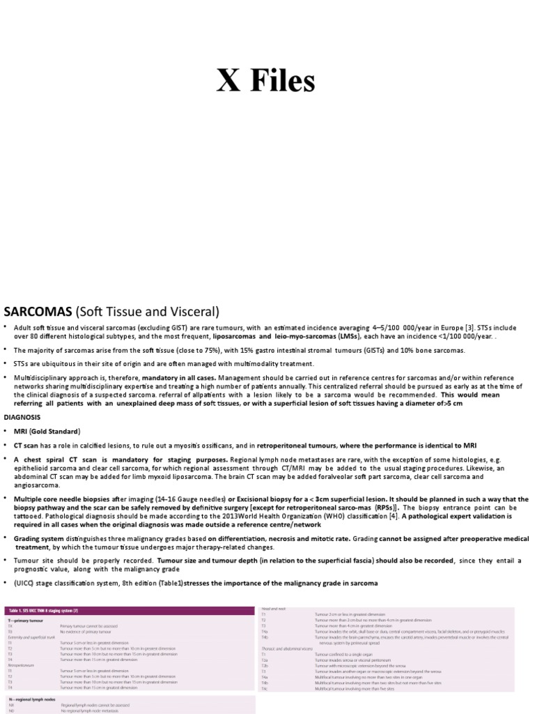 X Files | PDF | Sarcoma | Cortisol