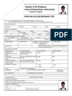 PhilSCA Admission Test Application Form | PDF | Learning