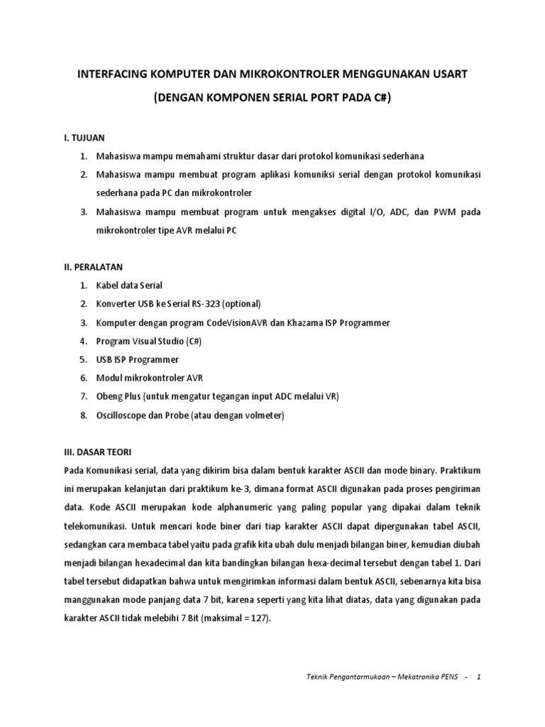 Komunikasi Serial Dan Mikrokontroler Pdf