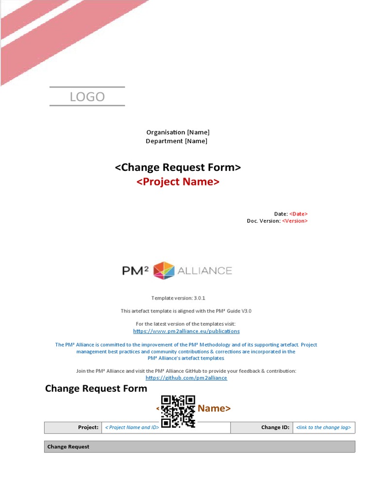 PM² Change Request Form Template | PDF | Business