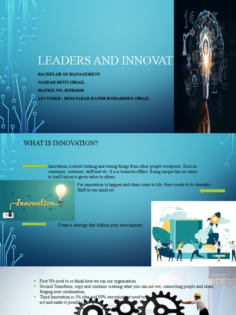 Leaders and Innovation | PDF | Innovation | Cognitive Science