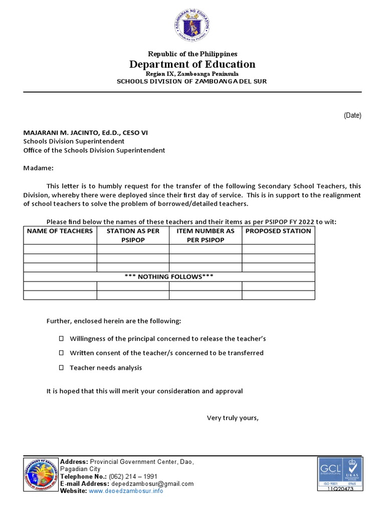 Department of Education: Republic of The Philippines | PDF