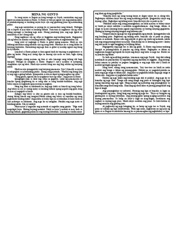 Mina NG Ginto | PDF