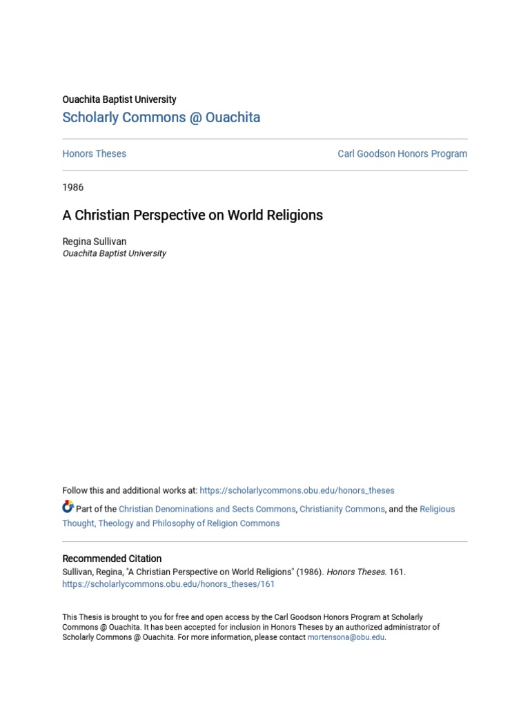 A Christian Perspective on World Religions: Examining Different Views ...