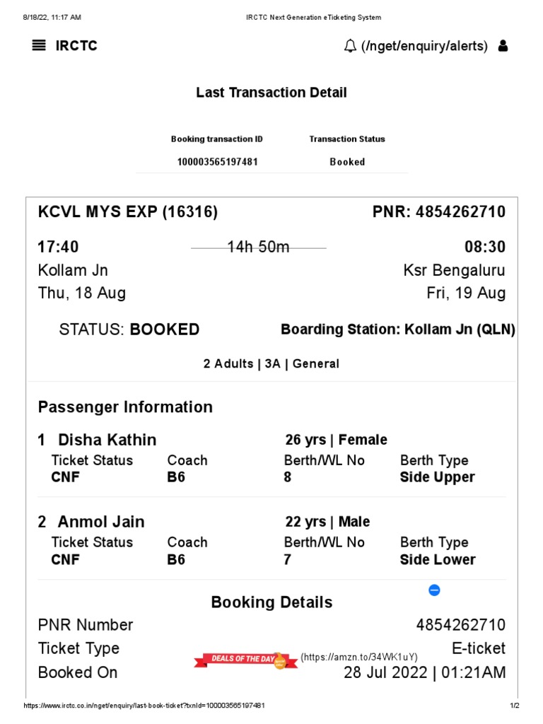 IRCTC Next Generation ETicketing System | PDF | Transport | Services ...