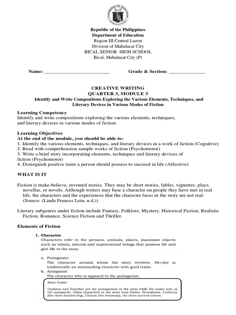 Q3 Module 3 Creative Writing | PDF | Narrative