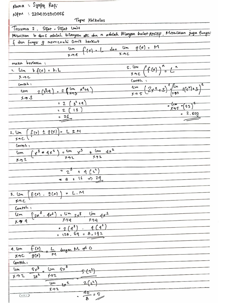 Syafiq Rafi Tugas1 Kalkulus1 | PDF
