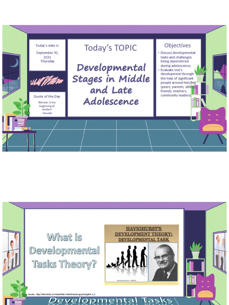 Today's TOPIC: Developmental Stages in Middle and Late Adolescence ...