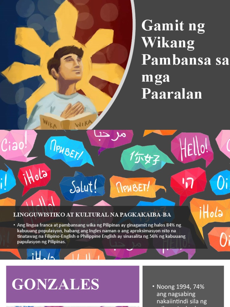 Gamit NG Wikang Pambansa Sa Mga Paaralan | PDF