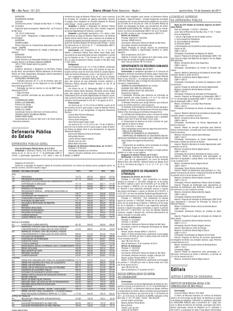Do Tabela Oab | PDF | Defensor público | Advogado