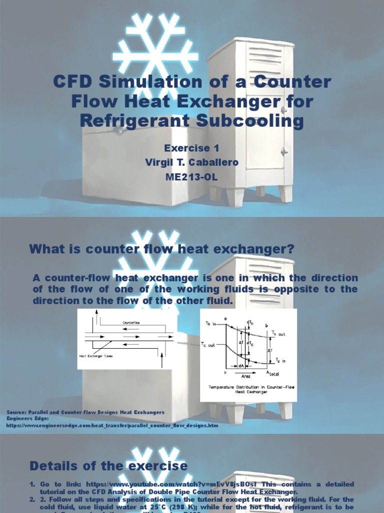 CFD Simulation of A Counter Flow Heat Exchanger | PDF | Heat Exchanger ...