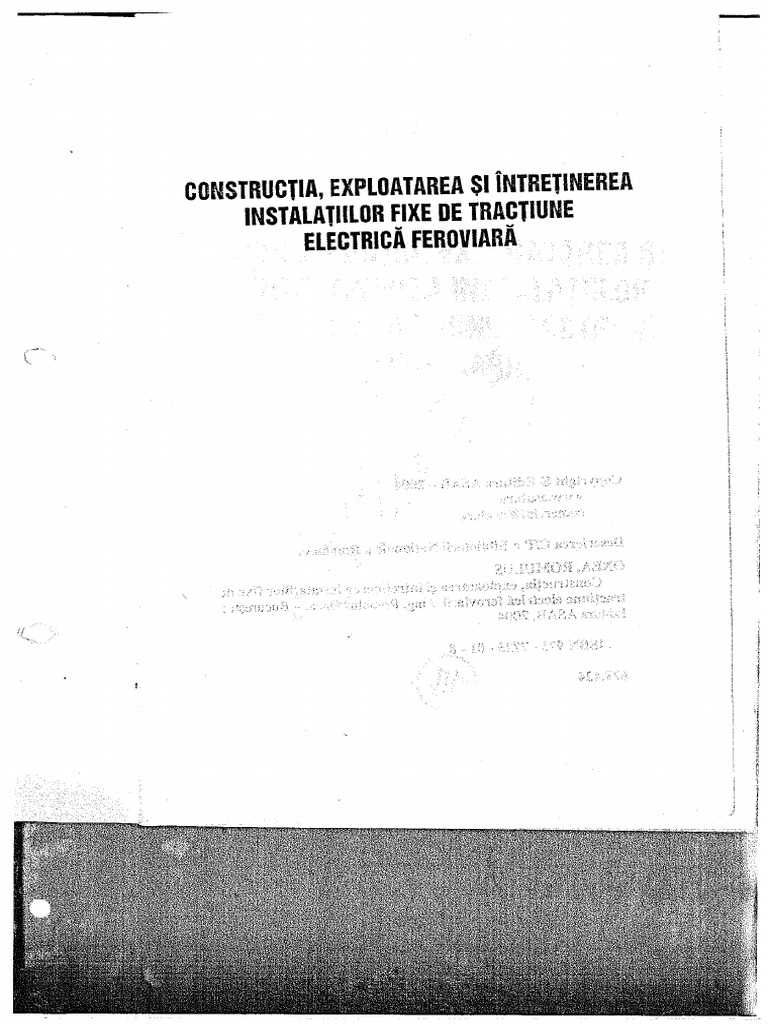 Constructia Exploatarea Si Intretinerea Inst. Fixe de Tractiune ...