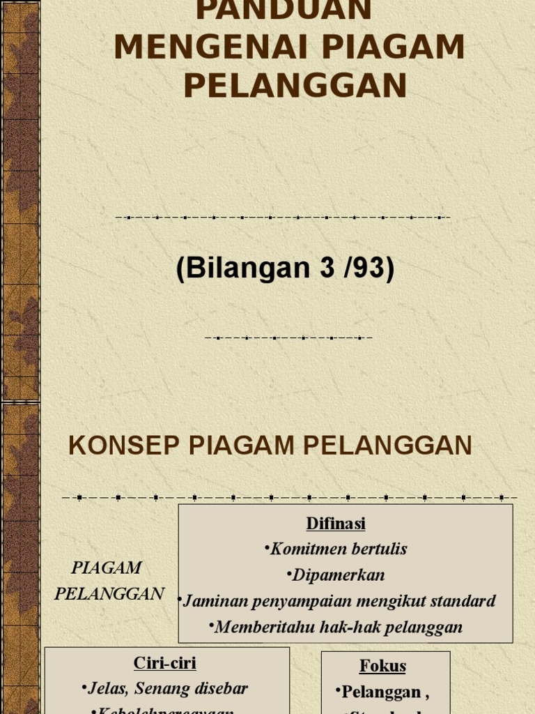 6panduan Mengenai Piagam Pelanggan | PDF