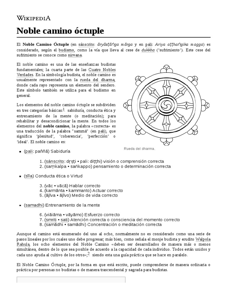 Noble_camino_óctuple | PDF | Noble Óctuple Sendero | Conceptos ...
