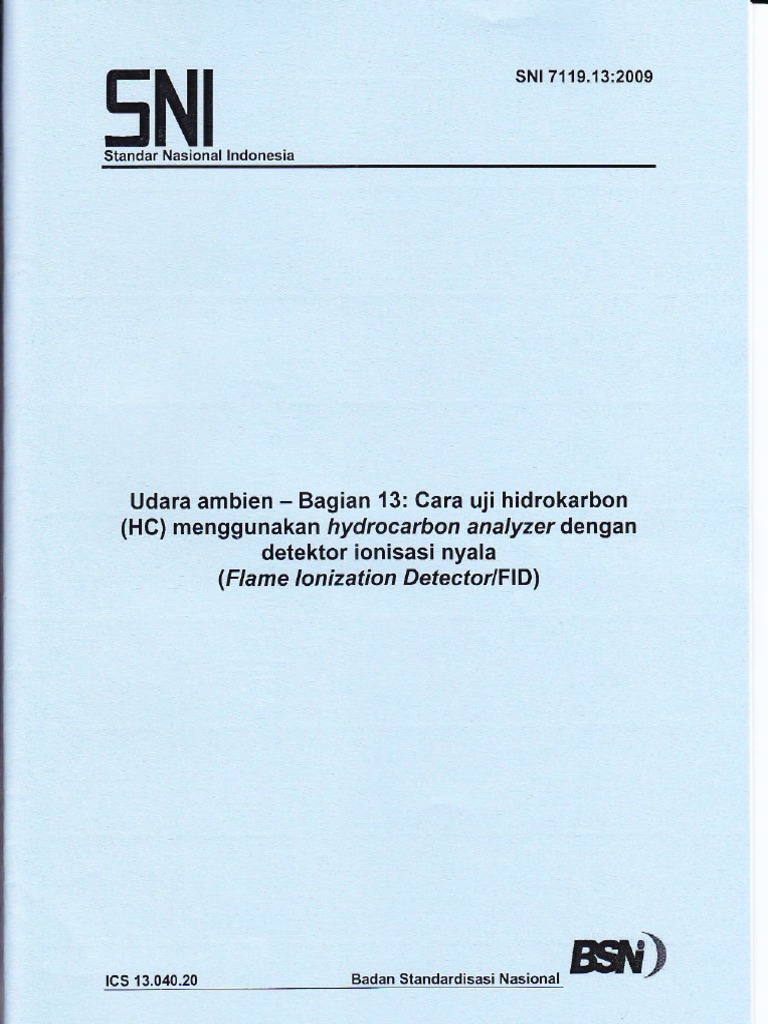SNI 7119.132009 HC Ambien | PDF