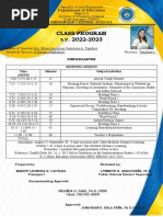 Class Program - S.Y. 2024-2025 Grade 1 | PDF | Behavior Modification | Learning