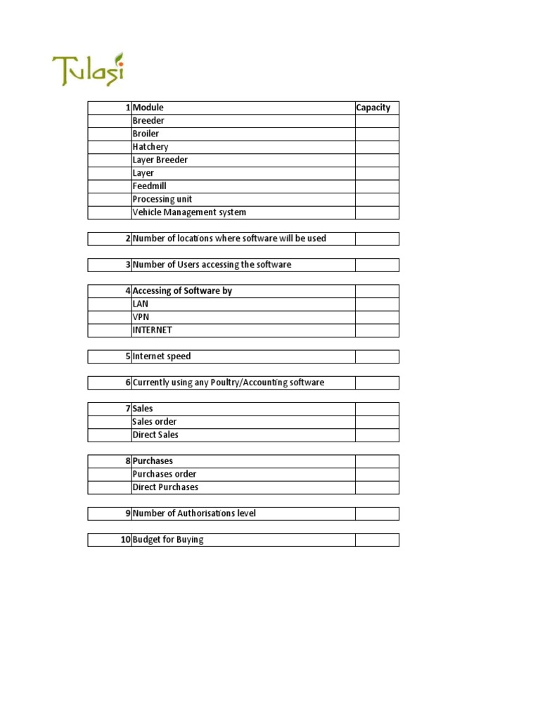 Poultry Questionnaire | PDF
