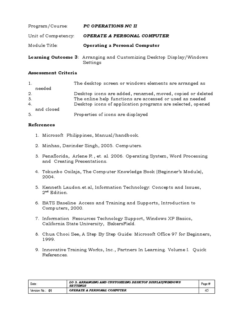 LO3 Operate | PDF | Icon (Computing) | Window (Computing)