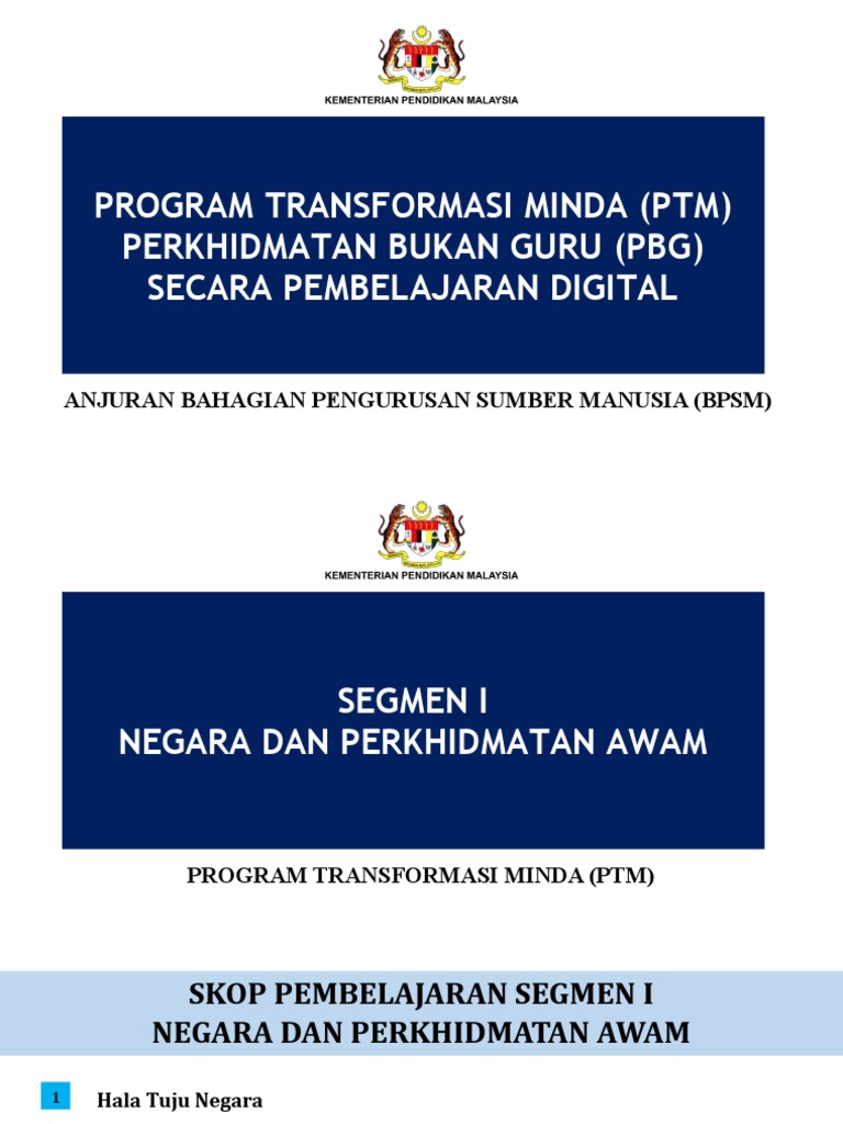 Segmen 1 PTM Terkini | PDF