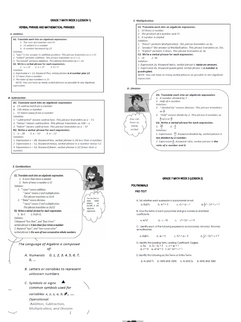 Grade 7 Math Week 7 | PDF
