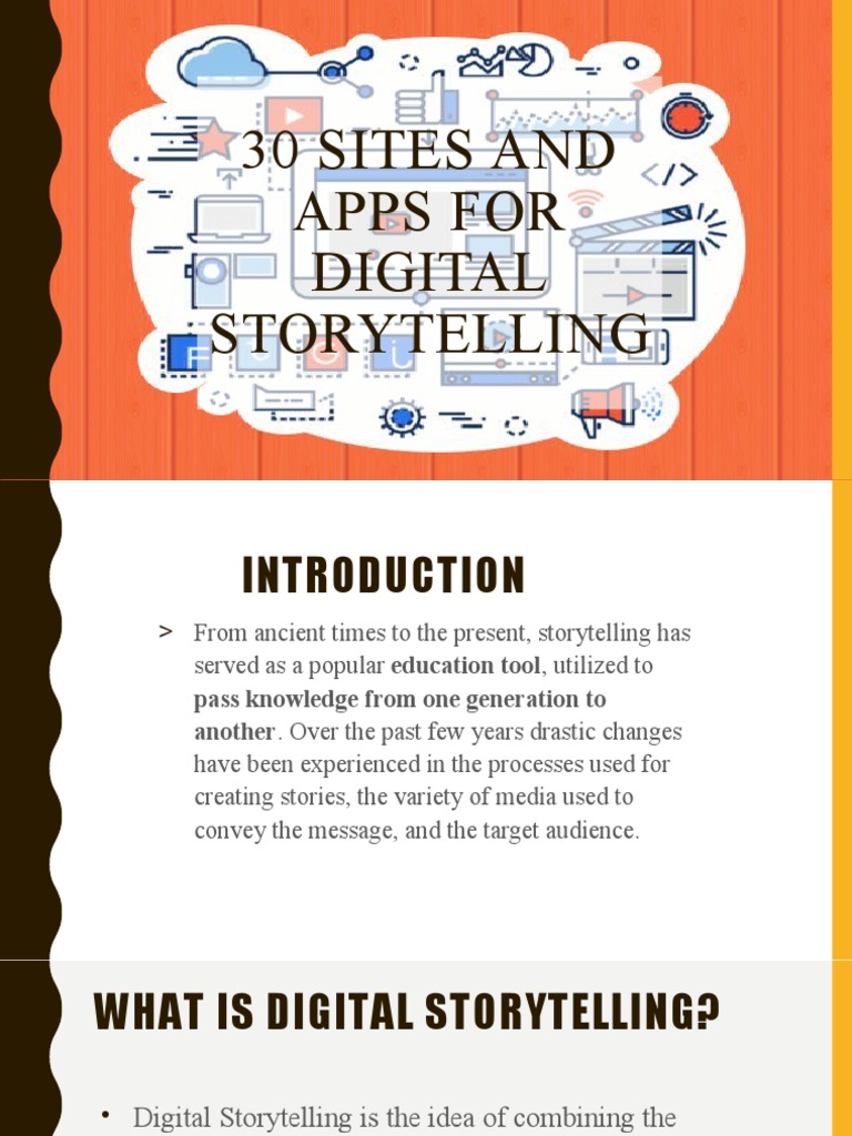 30 Sites and Apps For Digital Storytelling | PDF