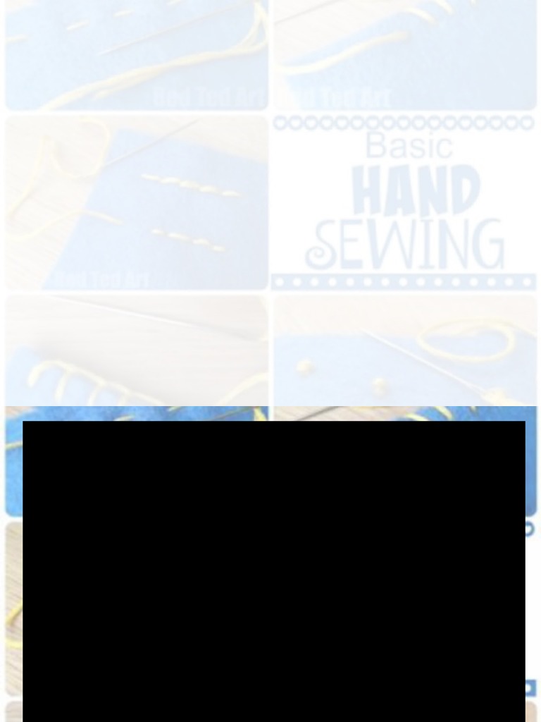 Basic Hand Sewing Stitches | PDF | Seam (Sewing) | Sewing