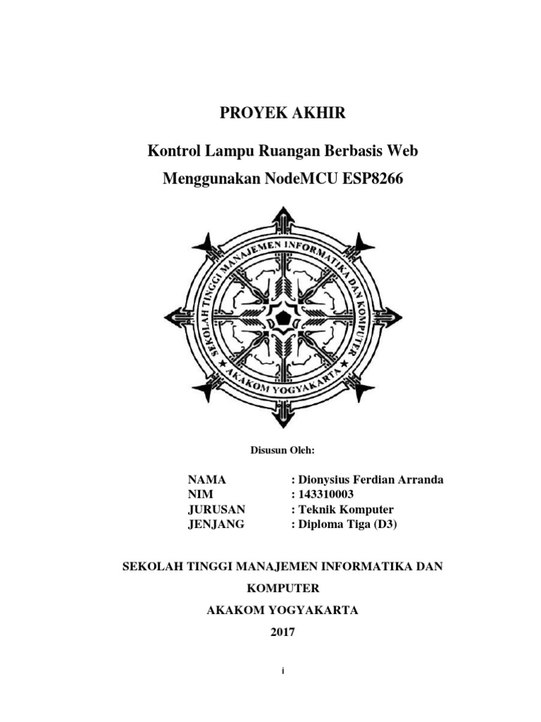 Kontrol Lampu Ruangan Berbasis Web Menggunakan NODEMCU ESP8266 | PDF