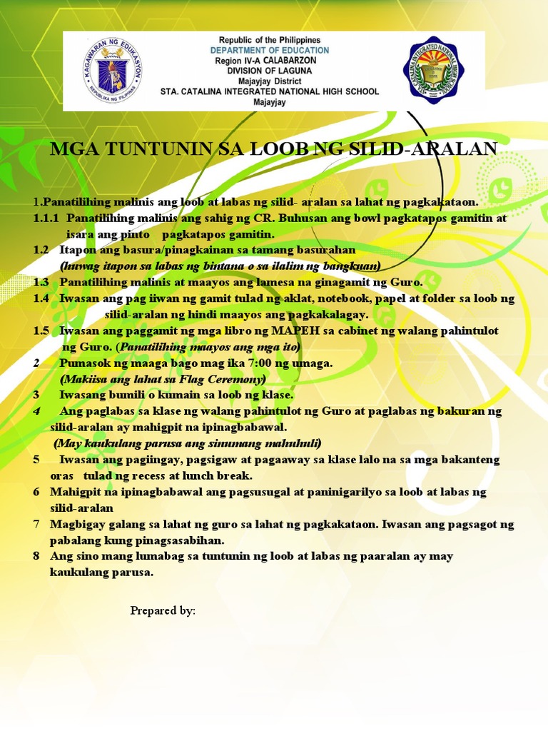 Mga Alituntunin | PDF