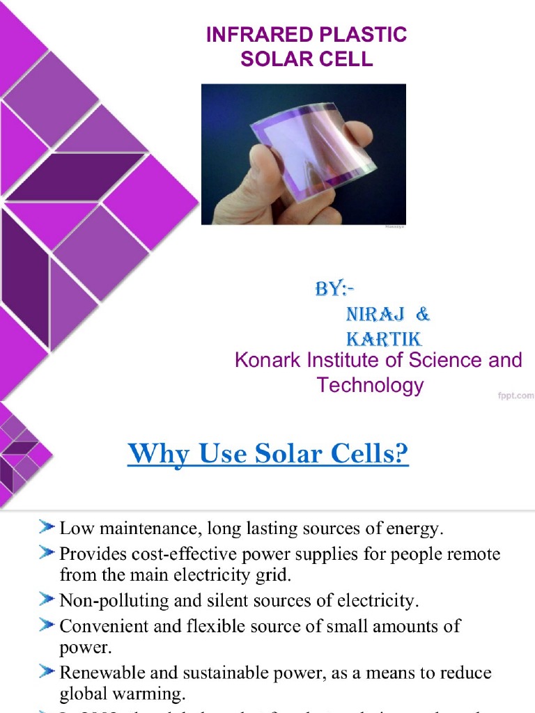 Infrared Plastic Solar Cell | PDF