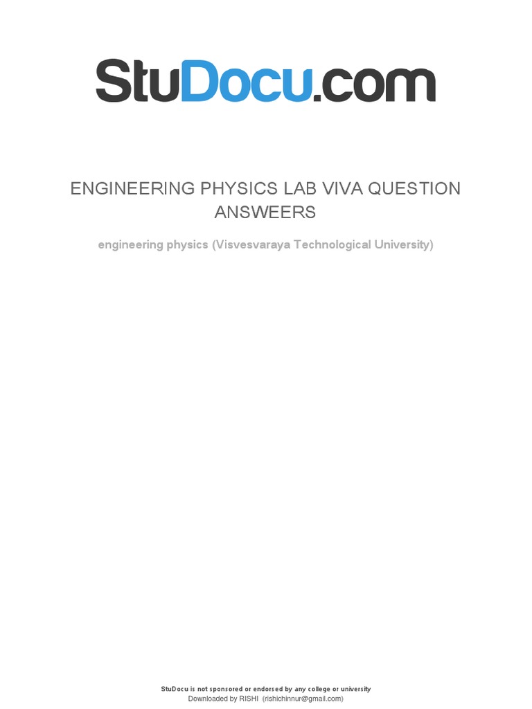 Engineering Physics Lab Viva Questions | PDF | Bipolar Junction ...