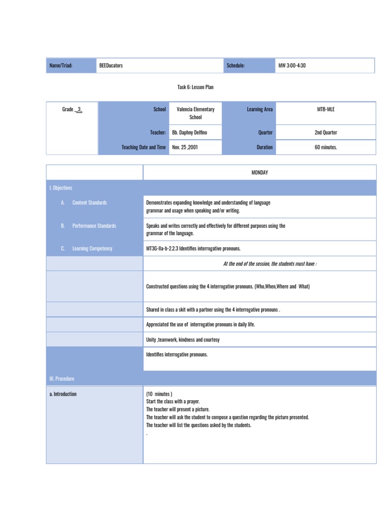 Lesson Plan BEEDucators | PDF | Teachers | Lesson Plan