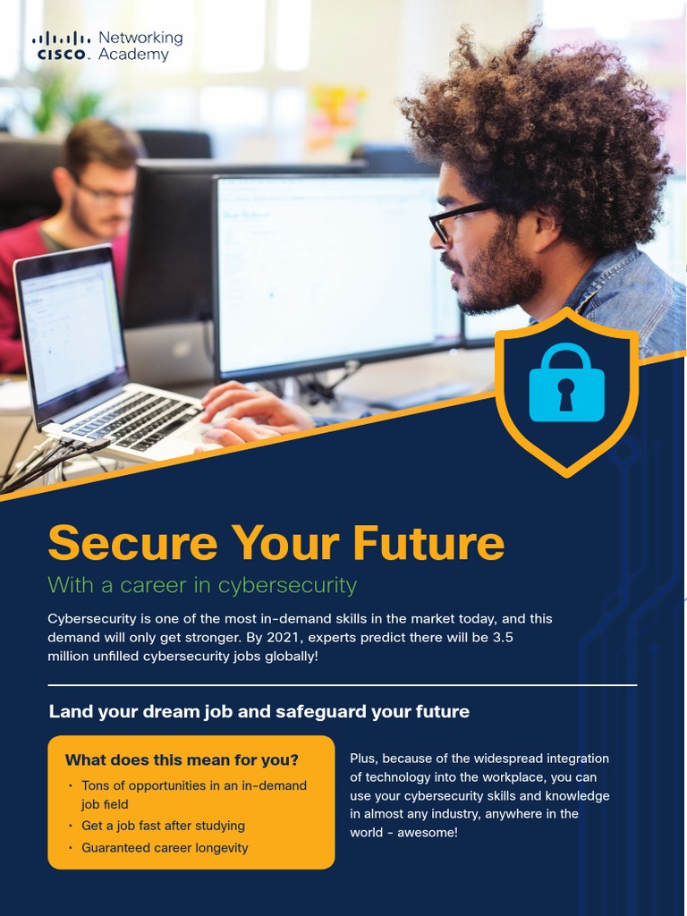 NetAcad Cybersecurity Flyer - Secure Future - EN - 08312021 | PDF ...