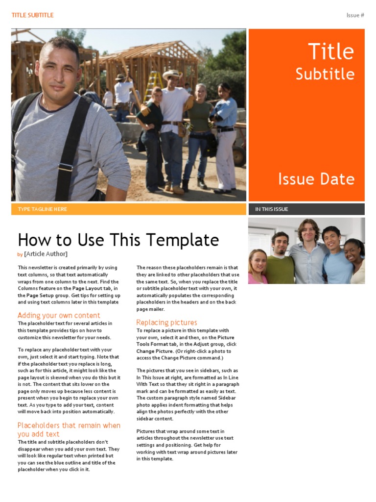 Title: How To Use This Template | PDF | Page Layout | Paragraph