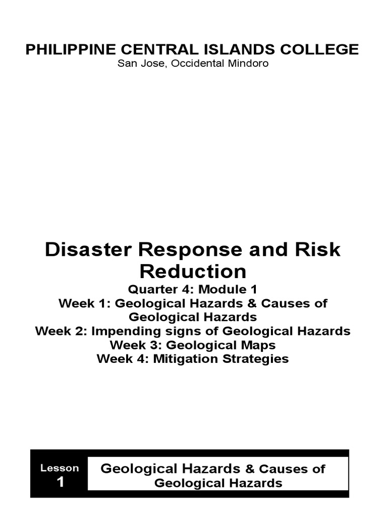 Disaster Response and Risk Reduction: Philippine Central Islands ...