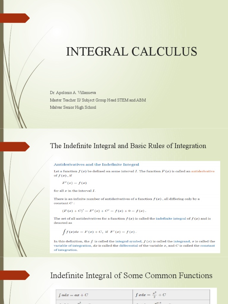Integral Calculus | PDF | Career & Growth | Self-Improvement