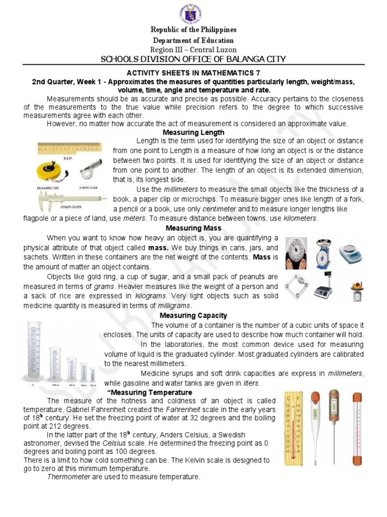 Republic of The Philippines Department of Education Schools Division ...