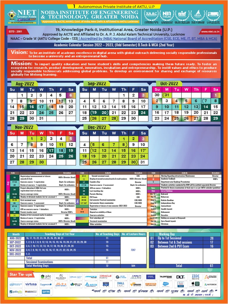 Acedemic Calender B.Tech 2nd Year and MCA 2nd Year 2022 23-2 | PDF ... Acedemic Calender B.Tech 2nd Year and MCA 2nd Year 2022 23-2 | PDF ...