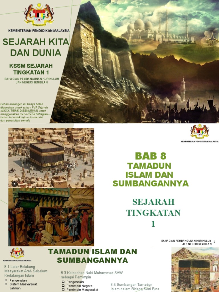 KSSM Sejarah Tingkatan 1 Bab 8 | PDF