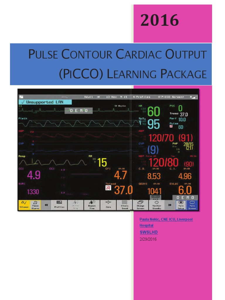 Pulse Contour Cardiac Output Learning Package | PDF